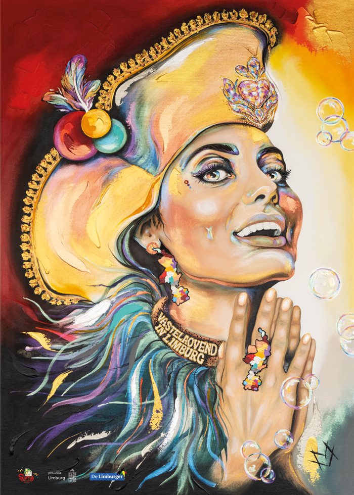 Miriam Vleugels maakt kunstposter ‘Vastelaovend in Limburg’ - Provincie ...